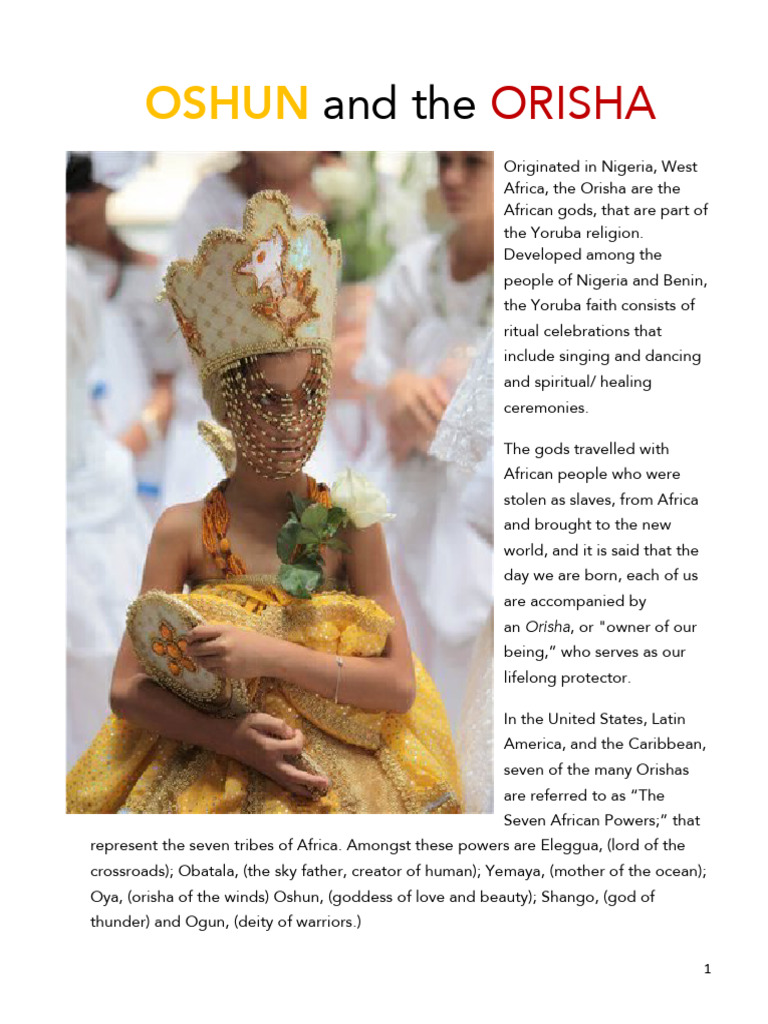 Oshun and The Orisha | PDF | Deities | Religious Faiths