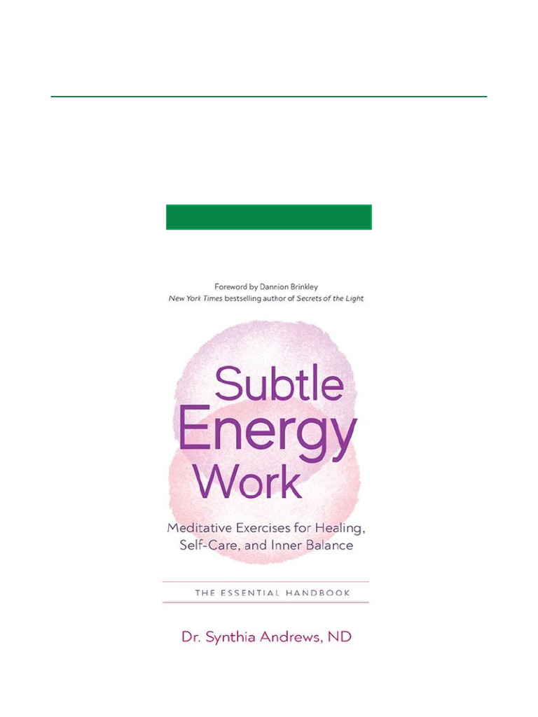 Subtle Energy Work Meditative Exercises For Healing, Self Care, and ...