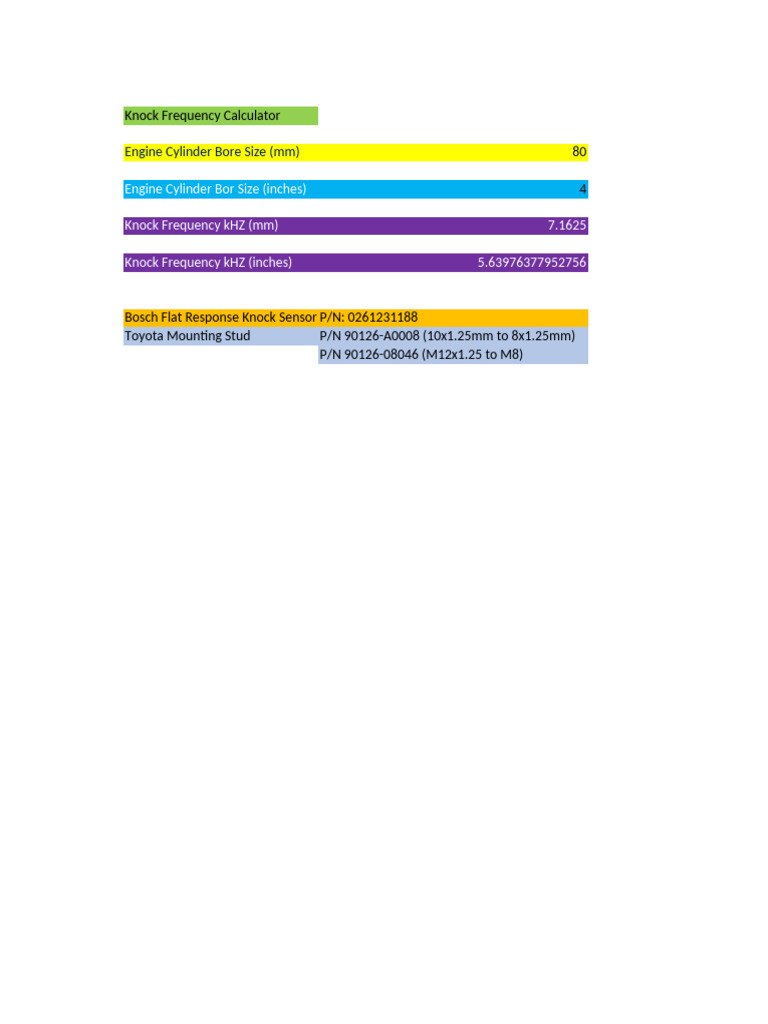 Link G4x Knock Calculator | PDF