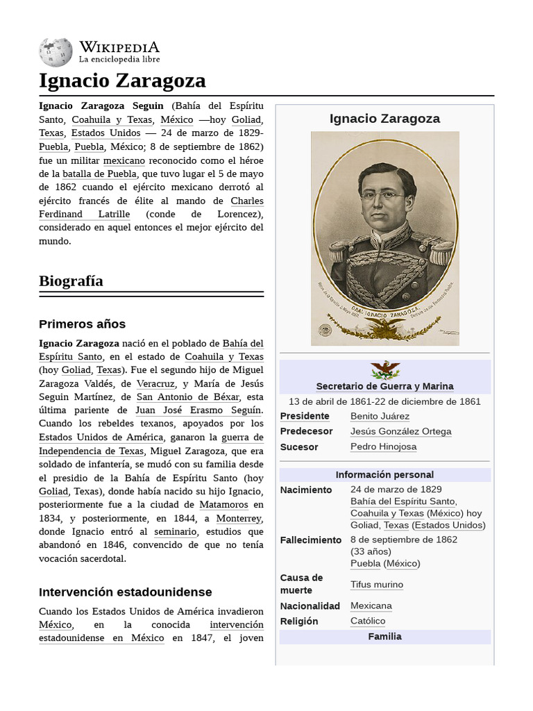 Ignacio Zaragoza | PDF | Militar | Militares de mexico