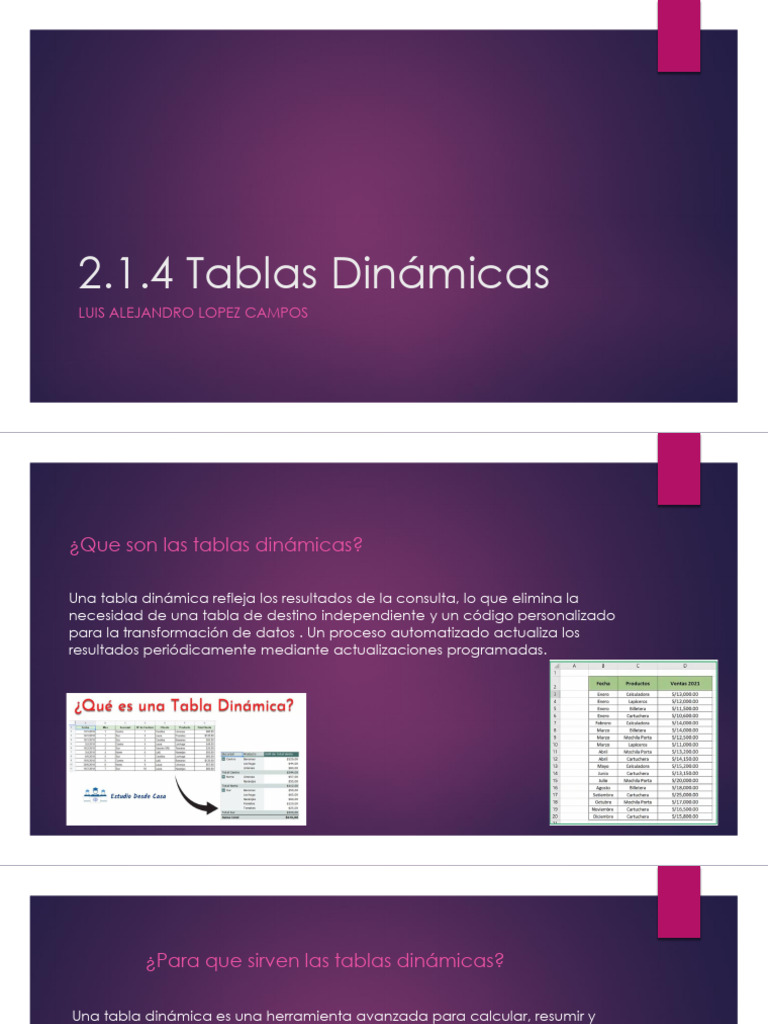 2.1.4 Tablas Dinamicas | PDF