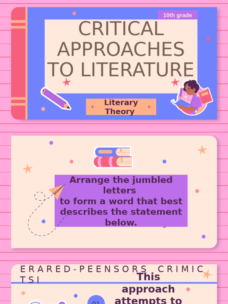 Critial Approaches To Literature Activity | PDF