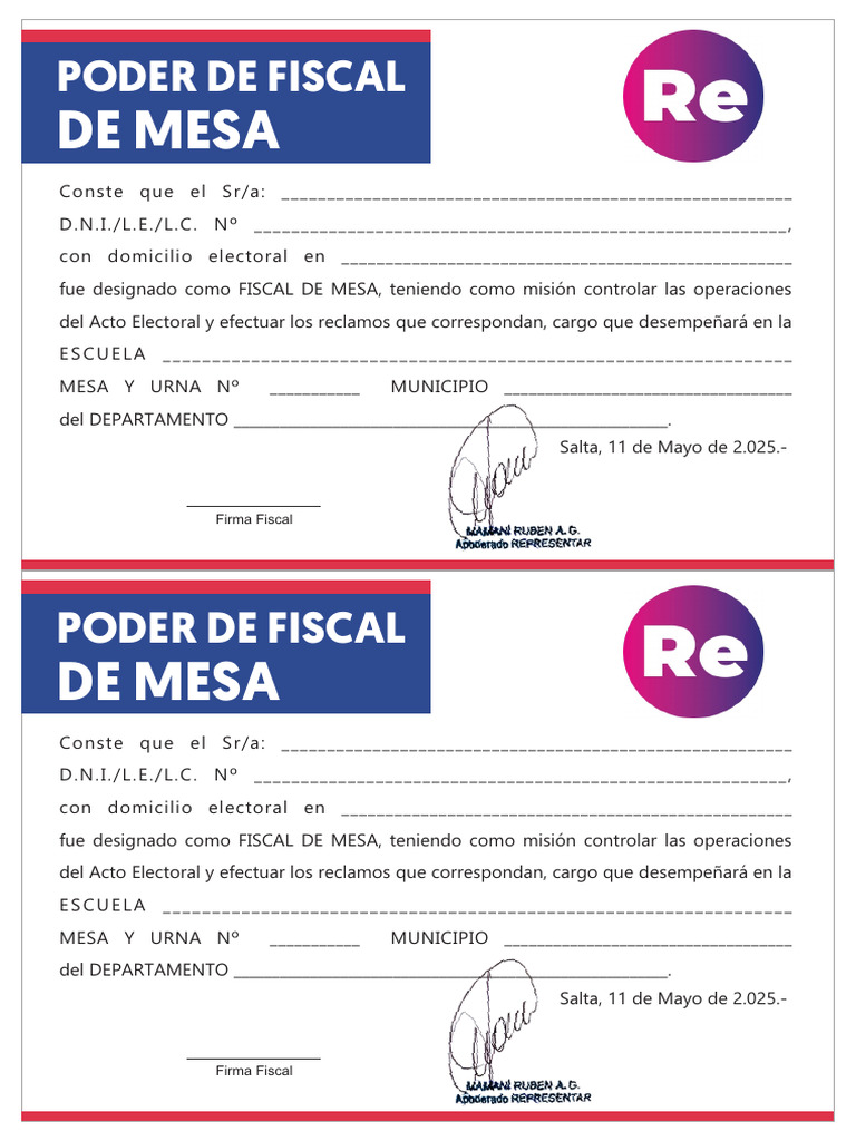 Representar Modelo Poder Mesa | PDF