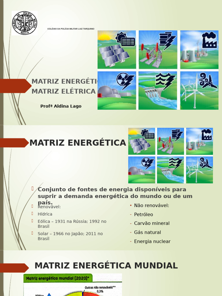 Matriz enérgetica e elétrica | PDF