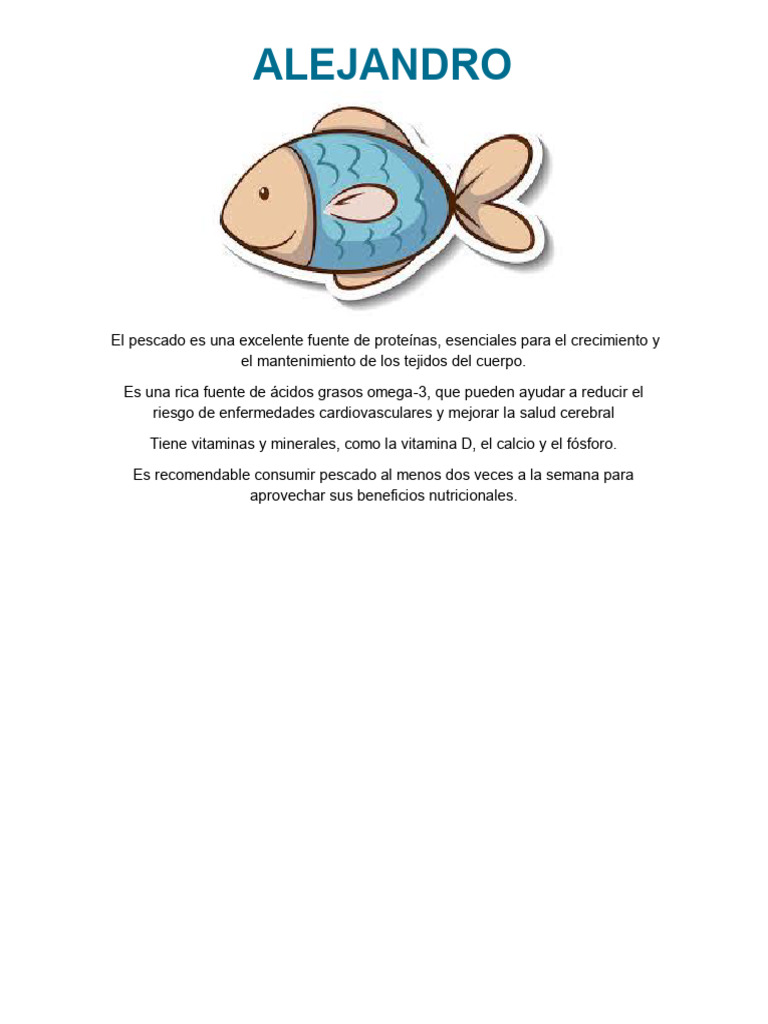 Beneficios del pescado en la dieta | PDF
