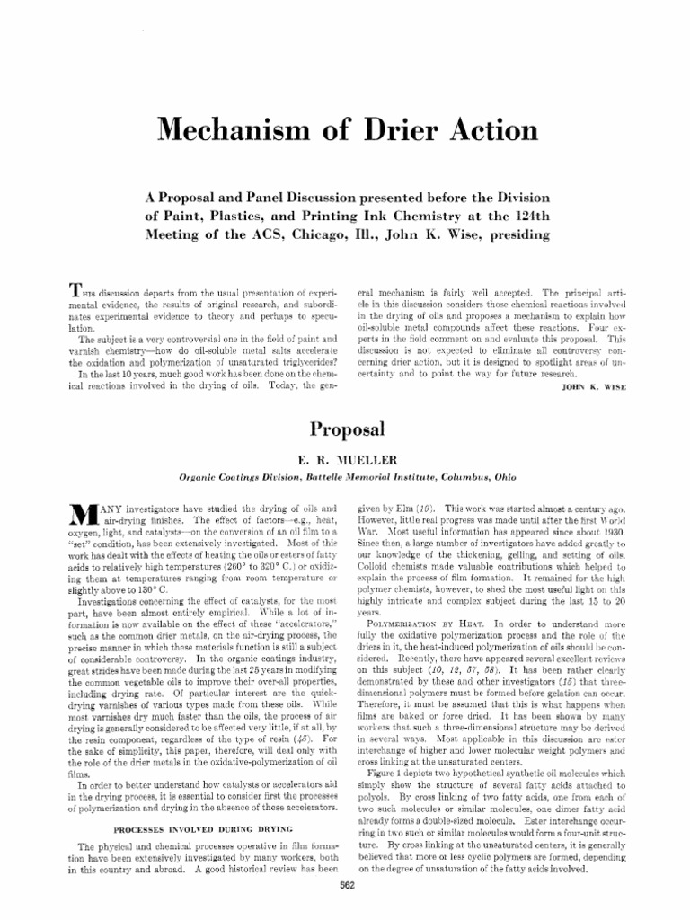 Wise, J. K. (1954) - Introduction - Mechanism of Drier Action ...