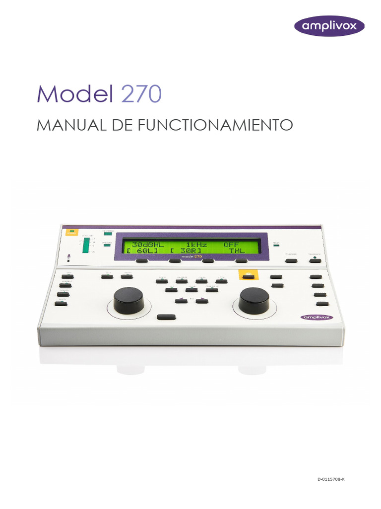 Manual de Funcionamiento Amplivox 270 | PDF | Auriculares | Corriente ...