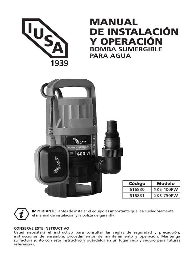 FICHA TECNICA Bomba-Sumergible-Agua | PDF | Ingenieria Eléctrica | Agua