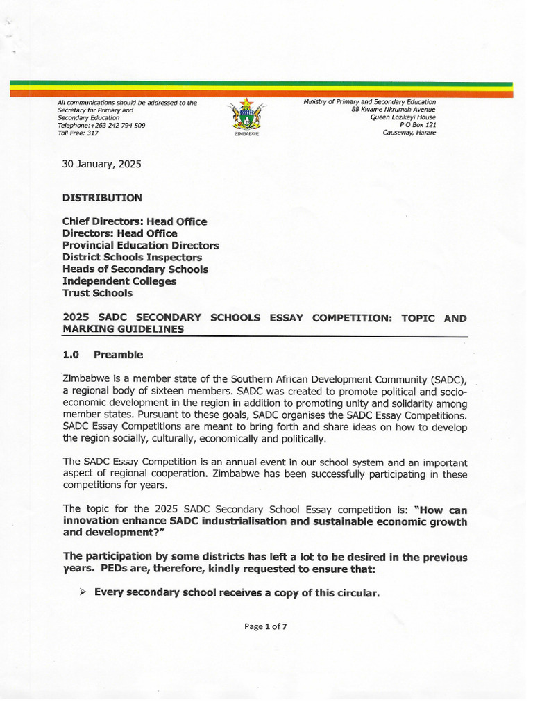 Sadc Marking Guide | PDF