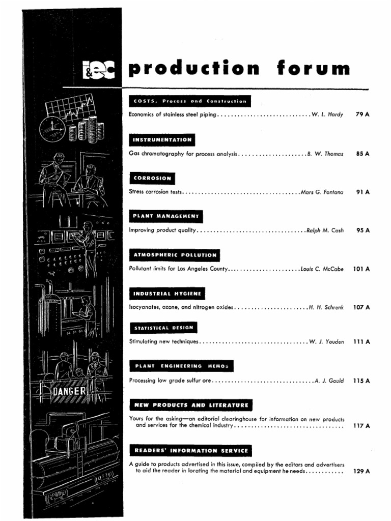 Production Forum INTRODUCTION. (Industrial & Engineering Chemistry, Vol. 47, Issue 6) (1955) | PDF