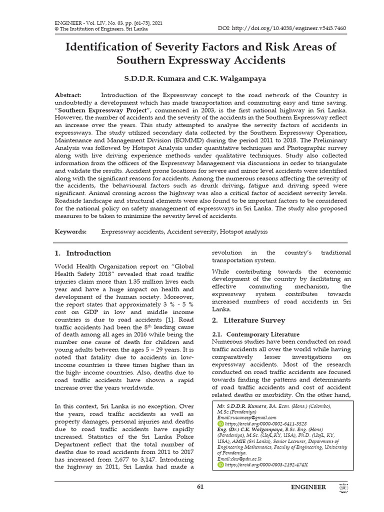 Identification of Severity Factors and R | PDF | P Value | Statistics