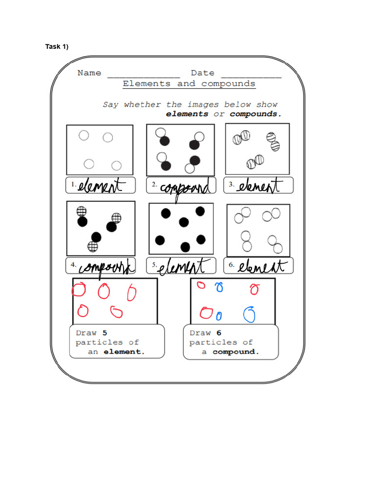 Elements, Compound and Mixture - Revision | PDF