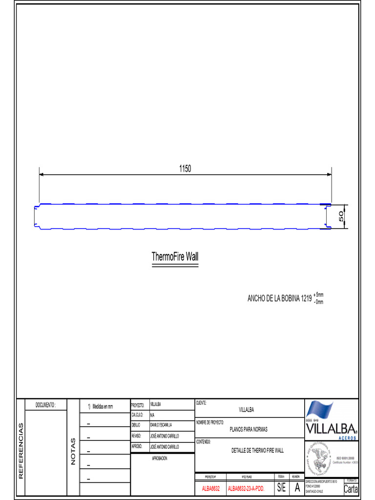 Detalle de Thermo Fire Wall en Planos | PDF