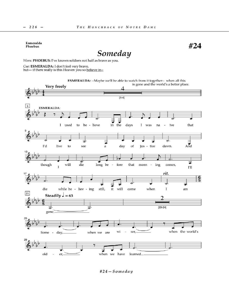 Someday, The Hunchback of Notre Dame | PDF