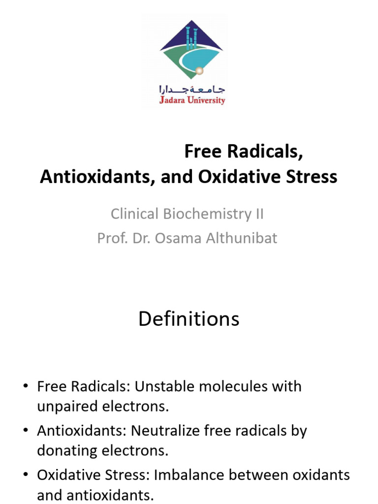 chapter 5 Free Radicals_Antioxidants_ and Oxidative_Stress | PDF