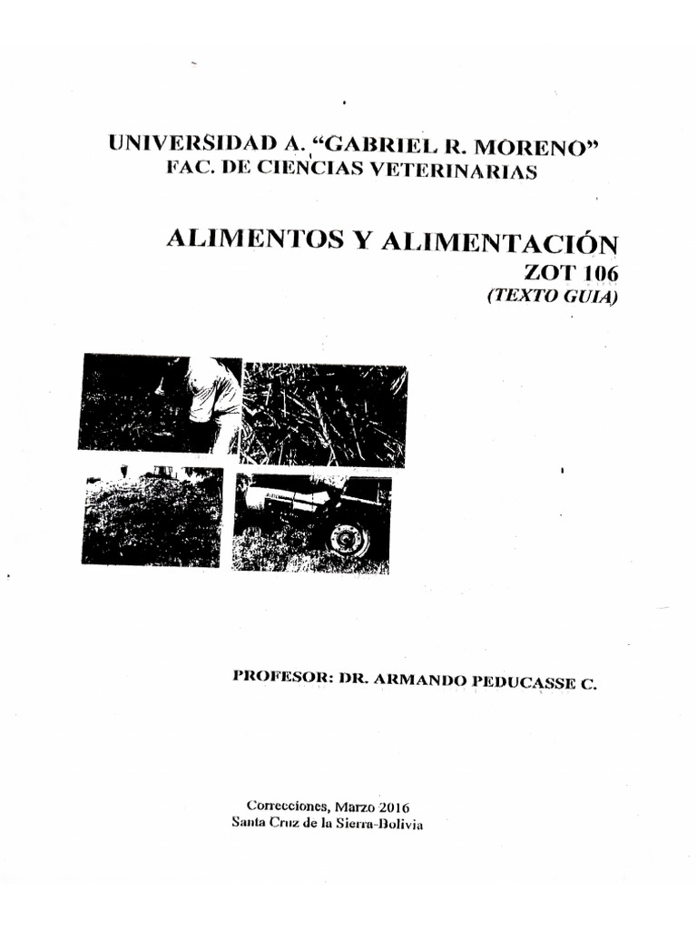 Alimentos y Alimentación Zot 106 Texto Guia | PDF