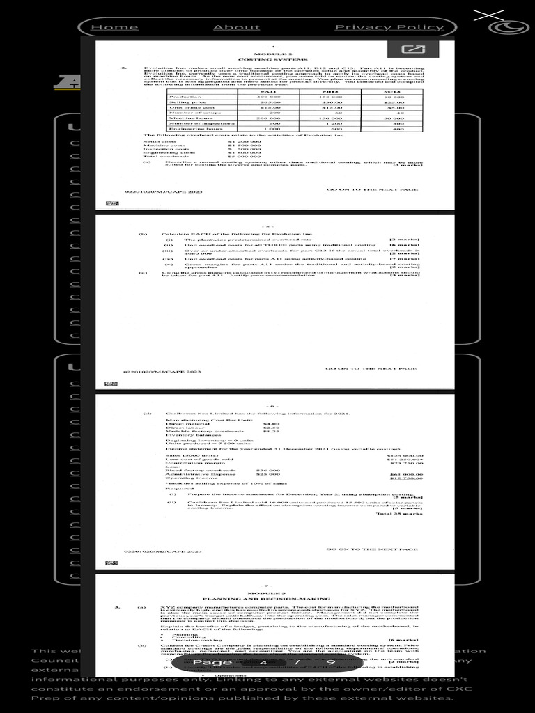 CAPE Accounts CXC Prep | PDF
