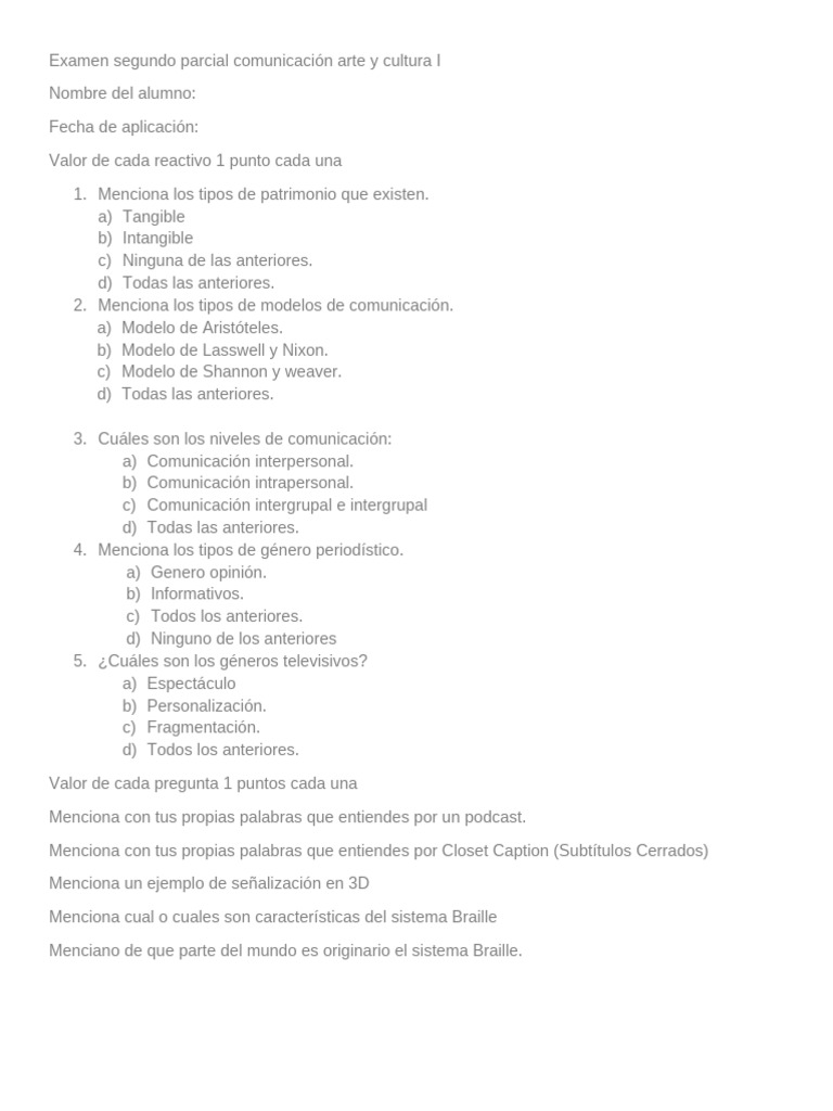 exa final de renata | PDF