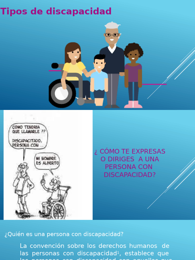 Tipos de Discapacidad y su Clasificación | PDF | Invalidez ...