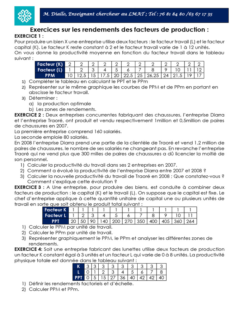 Calcul des PPM et PPm en production | PDF | Économie