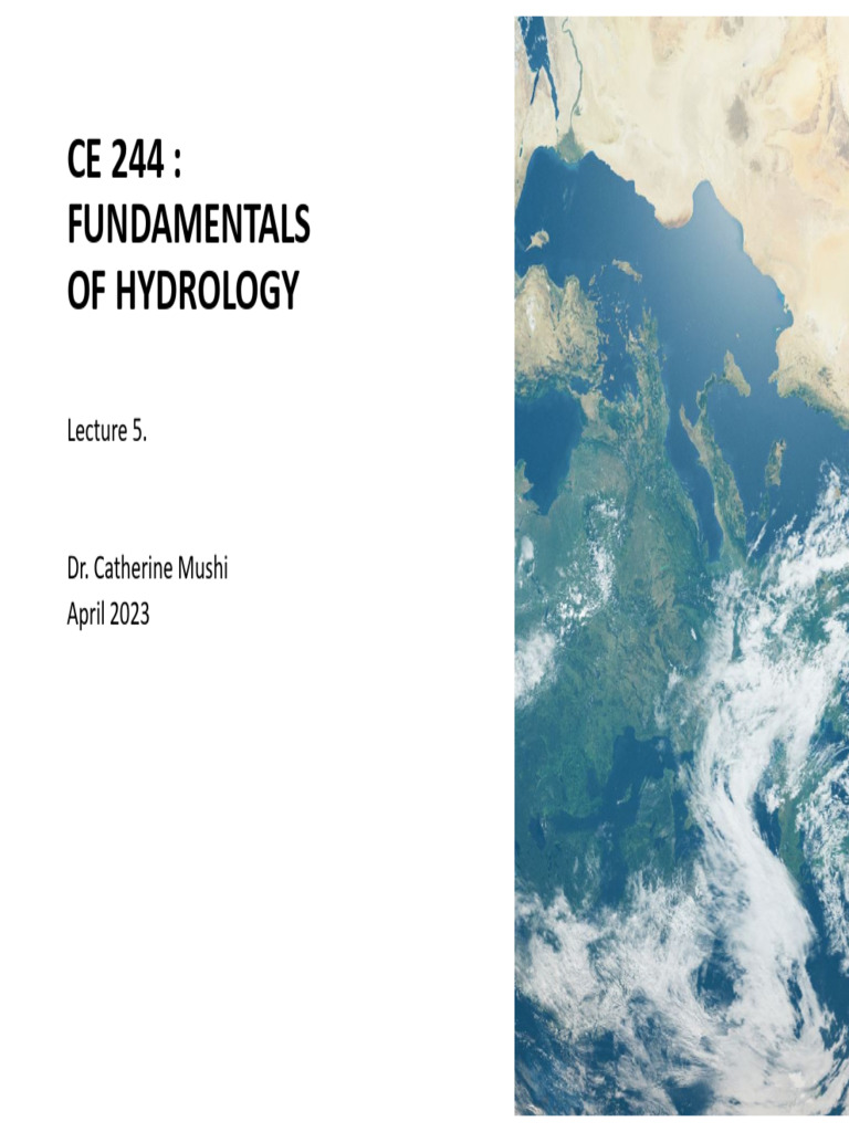 Lecture 5-Estimation of Missing Rainfall Data | PDF | Rain | Precipitation