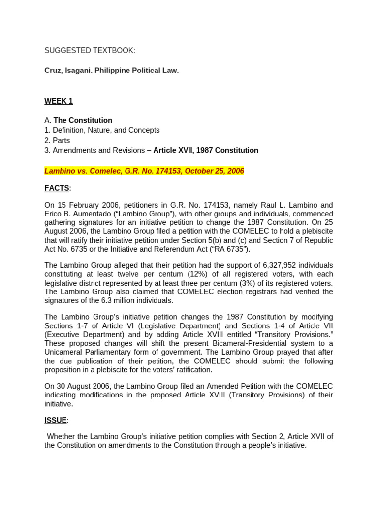 Consti Reviewer | PDF | Constitution | Government