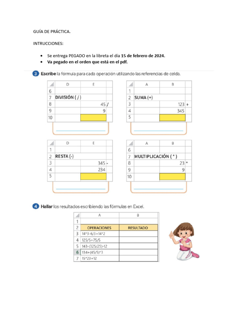Guía de Práctica Excel | PDF
