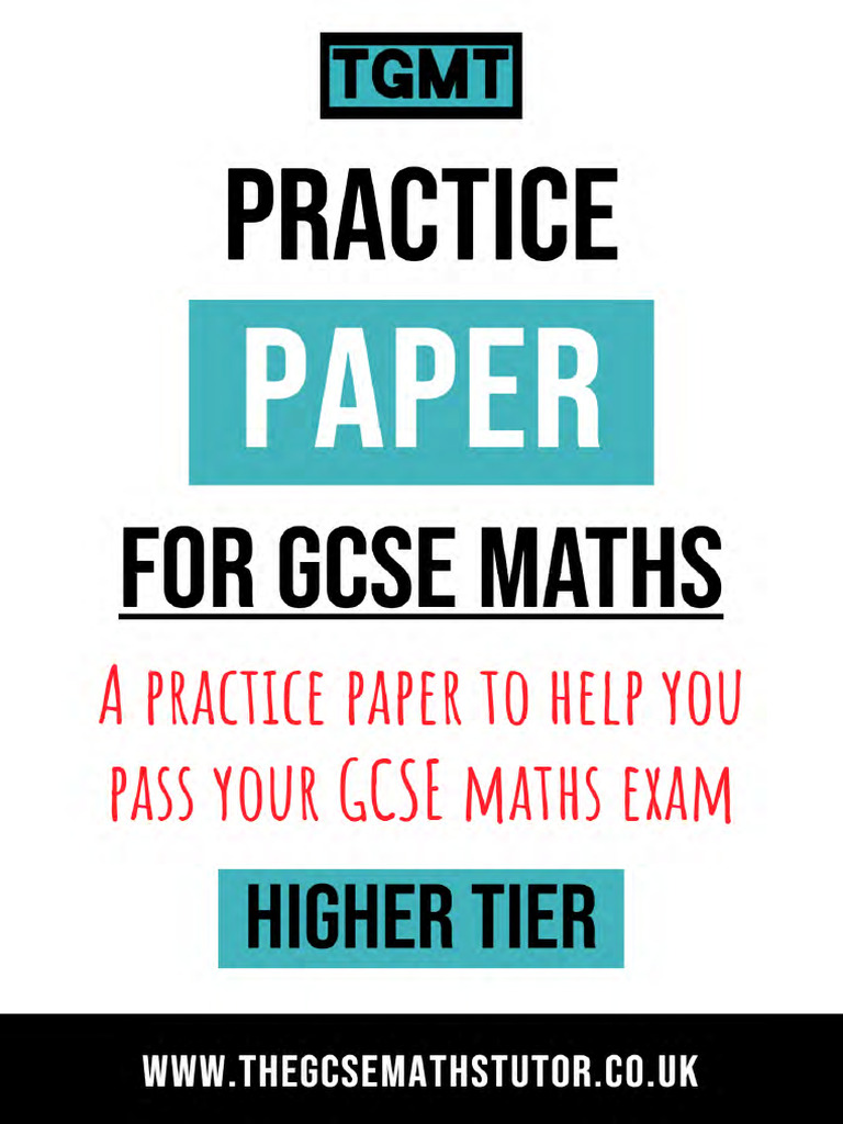 GCSE Maths Practice Paper 2024 | PDF | Significant Figures | Equations