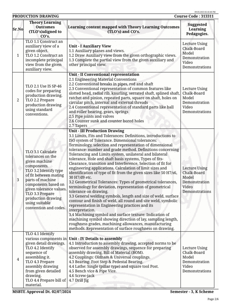 313311-Production Drawing | PDF | Engineering Tolerance | Drawing
