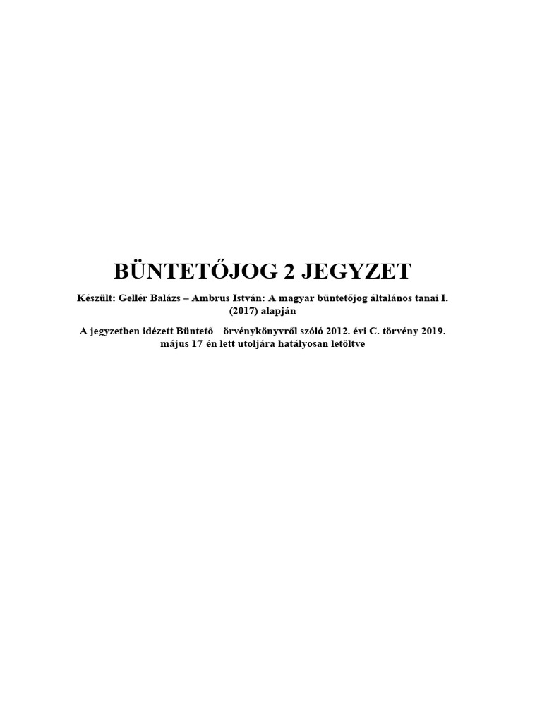 pdf_Büntetőjog2_jegyzet | PDF