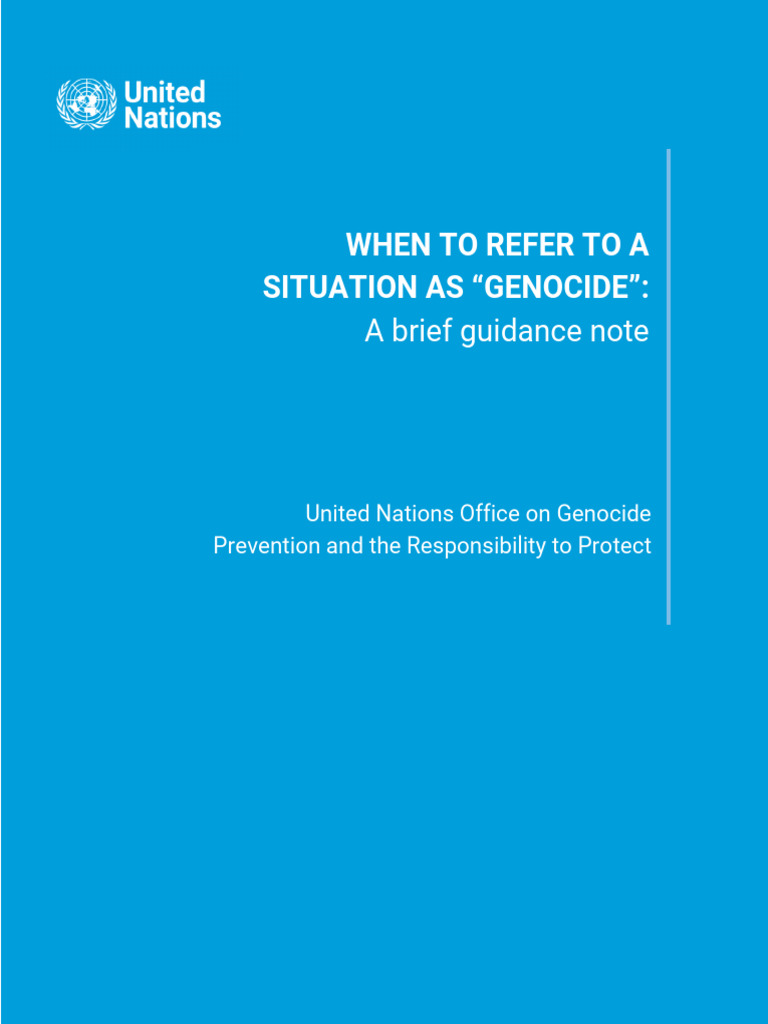 When Refer Situation Genocide Brief Guidance Note | PDF | Genocides ...