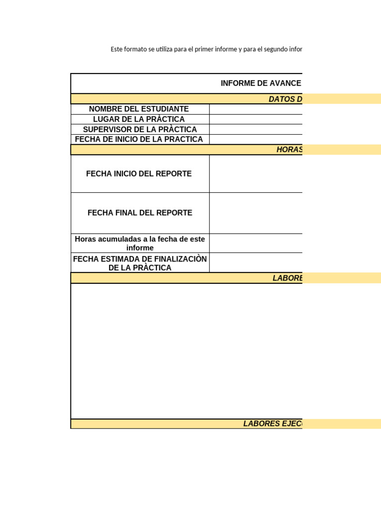 Formato de Avance Mensual de Practica Social - 2025-1 | PDF