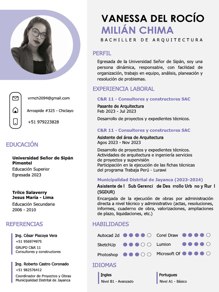 Constancia de Trabajo y Servicio Arq. Milián | PDF