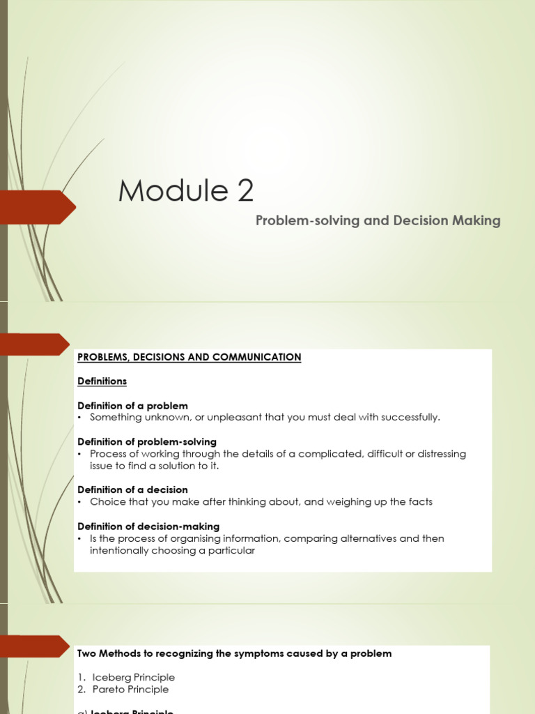 Problem-Solving and Decision-Making Guide | PDF | Decision Making ...