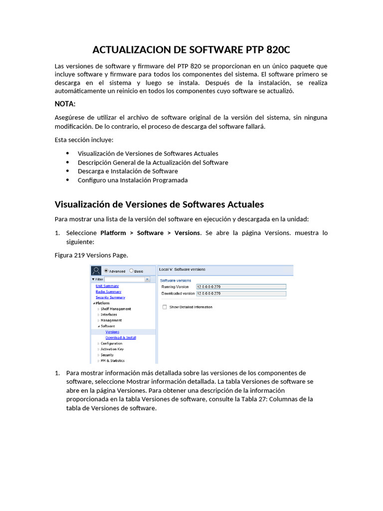 Actualizacion de Software PTP 820C - 2.0 | PDF | Protocolo de ...