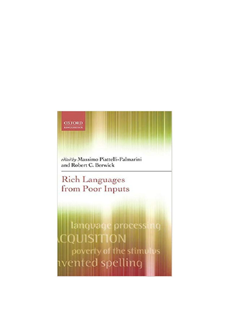 (Ebook PDF) Rich Languages From Poor Inputs by Massimo Piattelli PDF ...