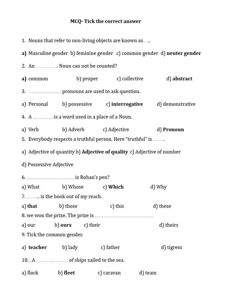 Worksheet STD III MCQ Midterm 2024 25 | PDF