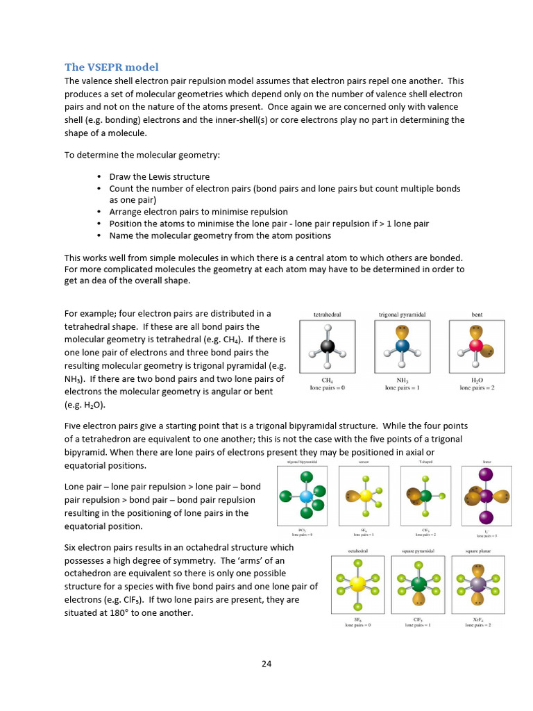 Molecular Geometry-Table | PDF | Condensed Matter Physics | Chemistry