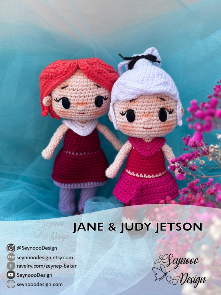 Jane & Judy Jetson Crochet Pattern | PDF | Crochet | Embroidery