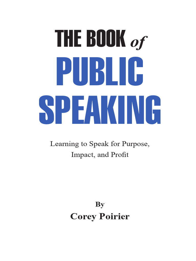 The Book of Public Speaking | PDF | Conversation | Storytelling