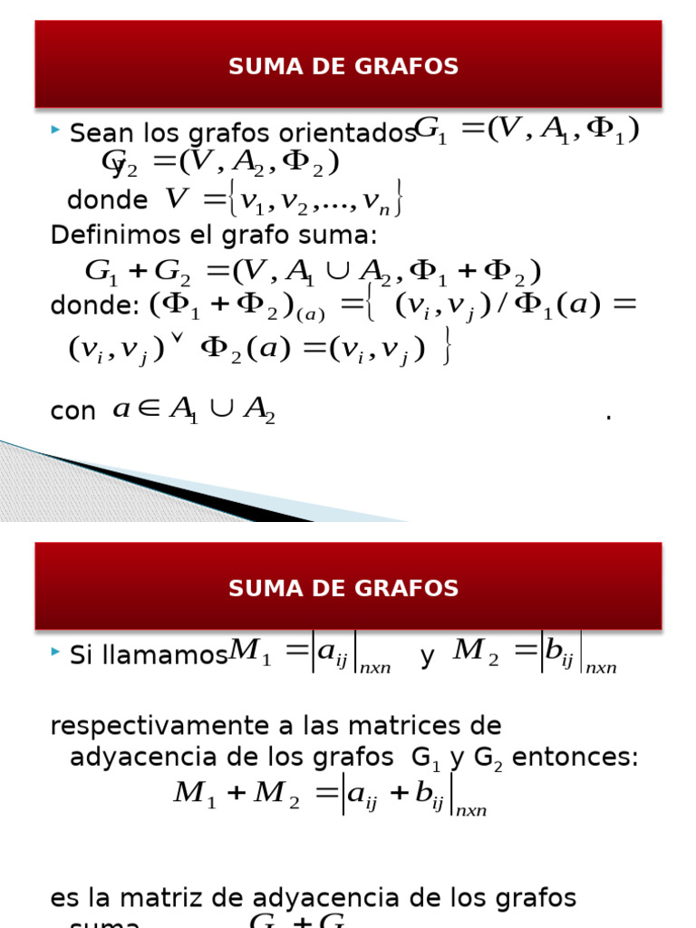 Suma, Prod de Grafos y Rec. E y H | PDF | Conceptos matemáticos ...
