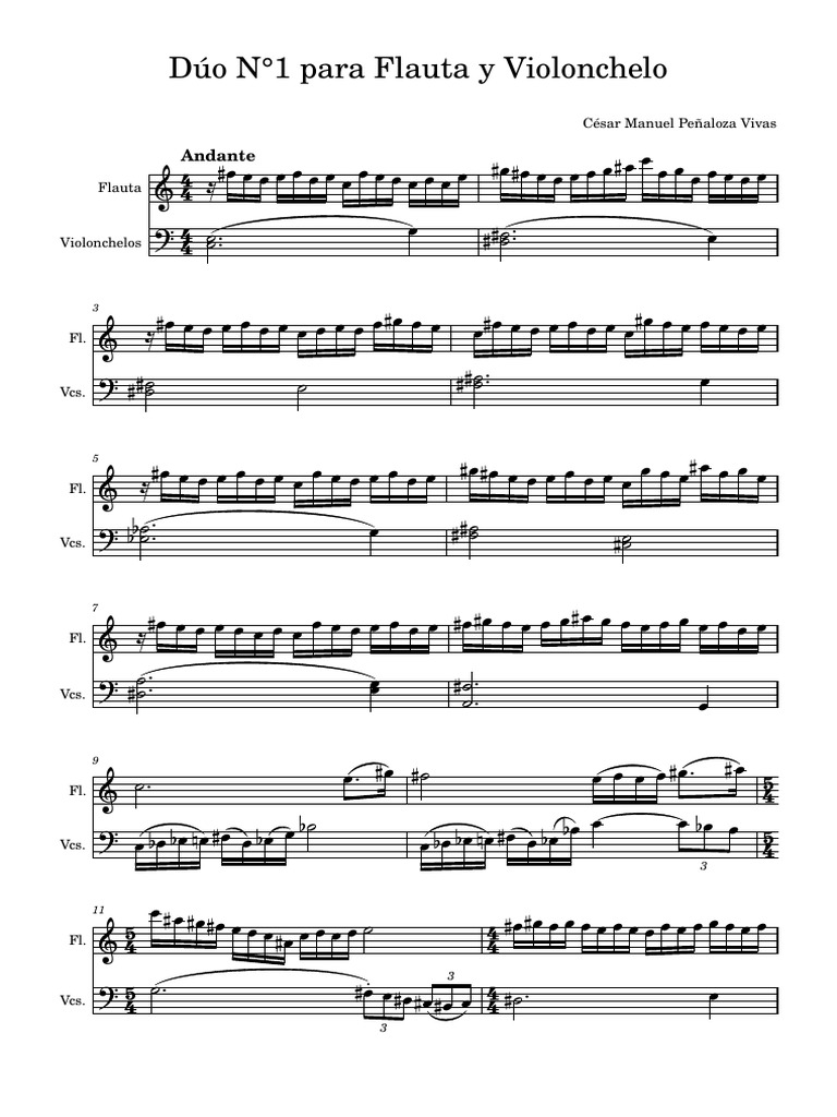Dúo N°1 - Flauta y Violonchelo | PDF
