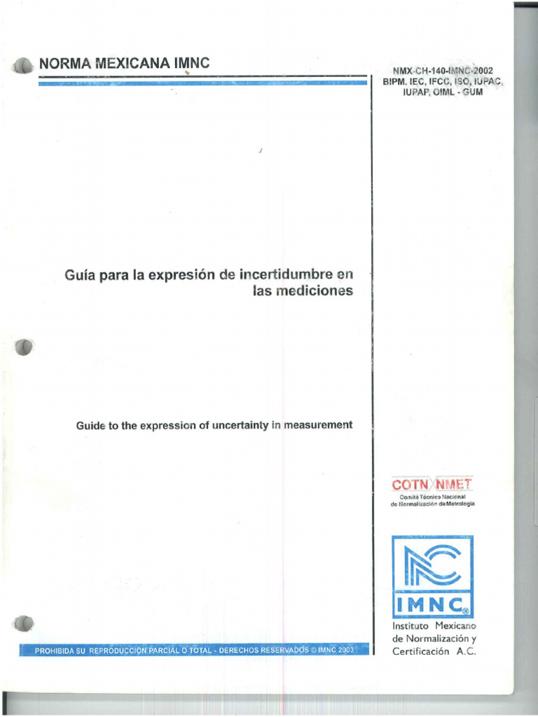 NMX CH 140 Imnc 2002 | PDF