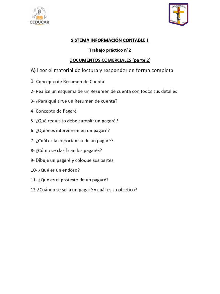 TP 2 Documentos Comerciales Teoria | PDF