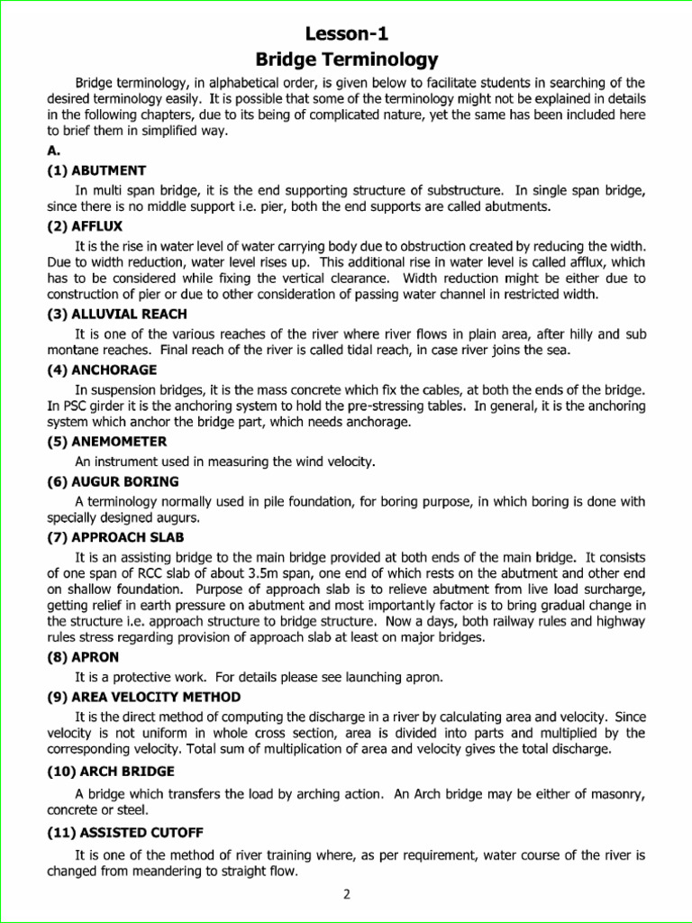 Bridge Terminology | PDF