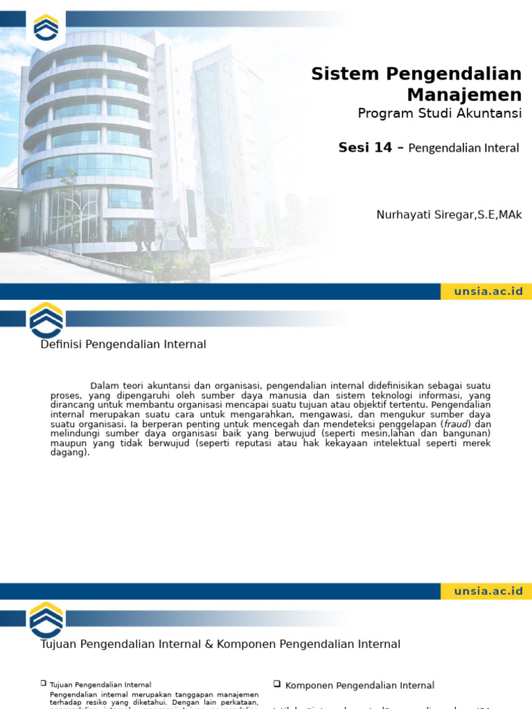 Sesi 14_SPM_Pengendalian Audit Internal | PDF