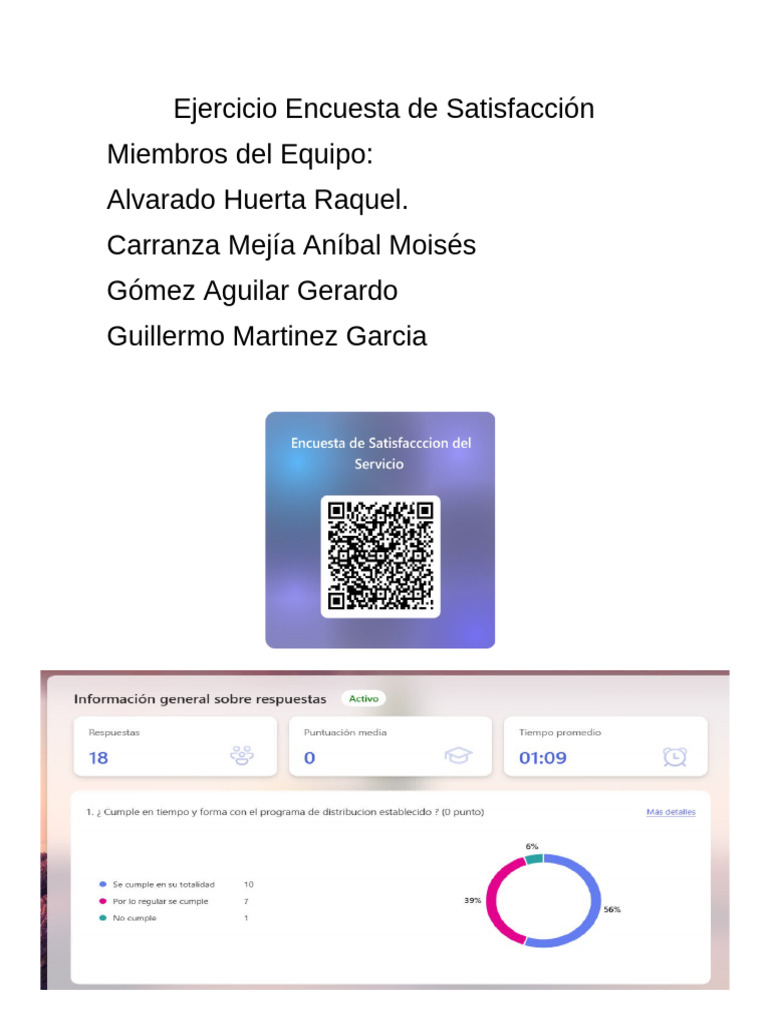 Ejercicio Encuesta de Satisfacción 12 de Abril 2025 | PDF