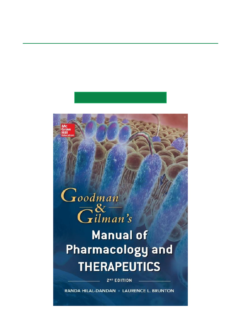 Goodman & Gilman Pharmacology Manual | PDF | Chemotherapy | Infection