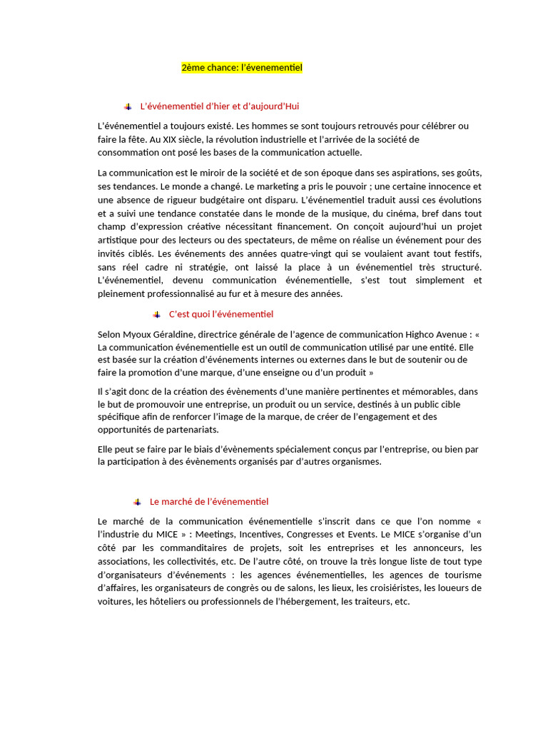 Évolution de l'événementiel moderne | PDF | Marque