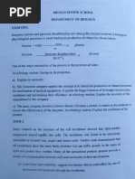 A-Level Biology Scenario Questions | PDF | Tissue (Biology) | Heart